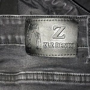 ZLZ Denim | Jeans | Zlz Black Stretch Moto Jeans 35 | Poshmark